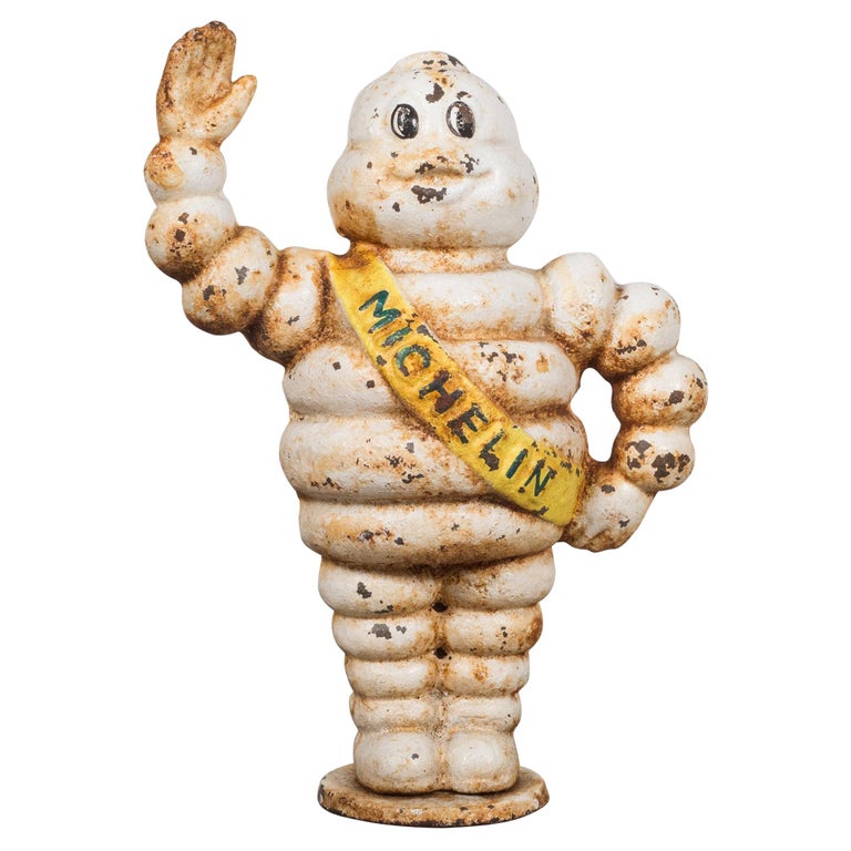 Vintage Cast Iron Michelin Man Doorstop/Coin Bank, c.1970 at 1stDibs
