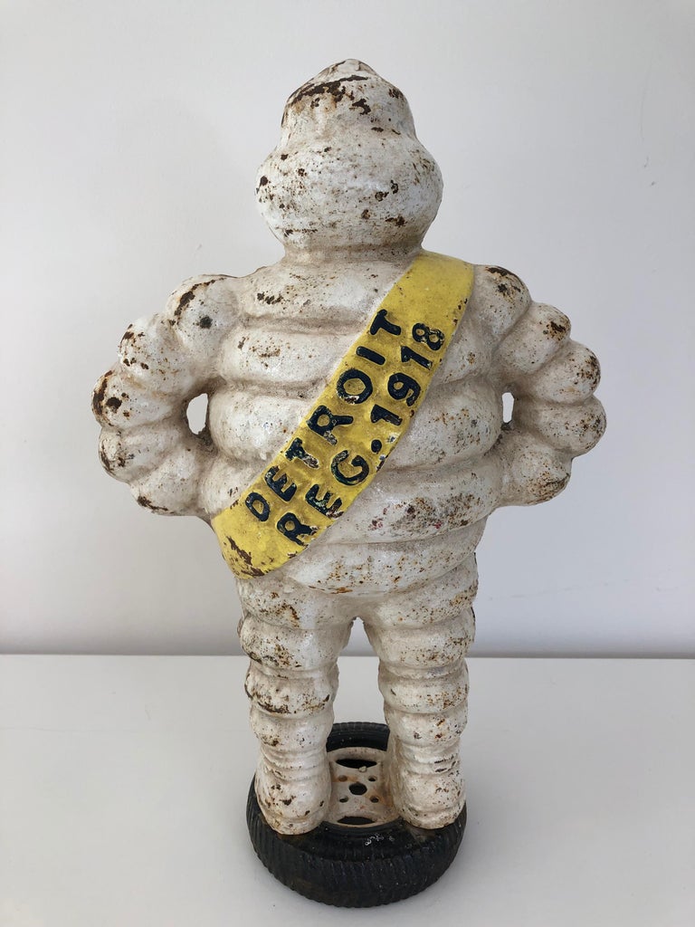 Vintage Cast Iron Michelin Man Statue at 1stDibs | michelin man cast ...