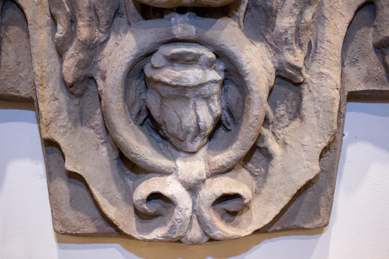 Vintage Cast Stone Lion Plaque at 1stDibs