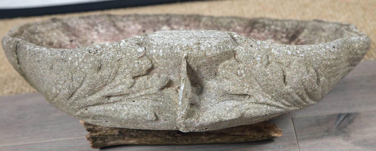 Vintage Cast Stone Shell Form Garden Ornament, Mid-20th Century at 1stDibs