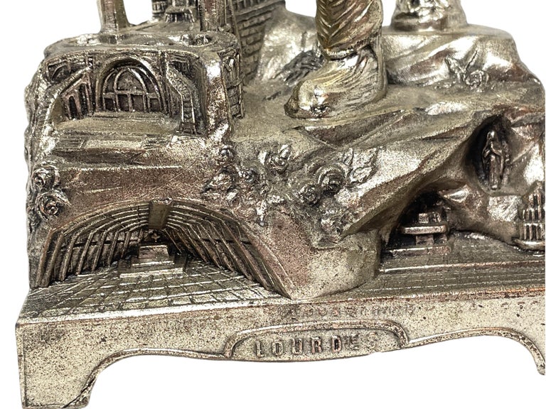 Vintage Catholic Lourdes Souvenir Building with Music Box, France 1920s ...