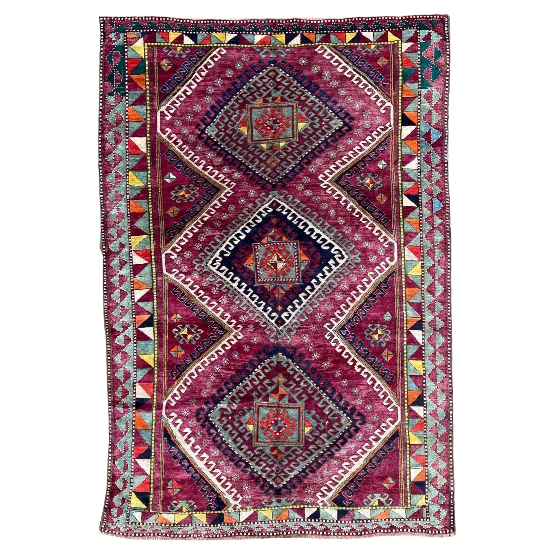 Vintage Turkish Rug Kazak Style For Sale at 1stDibs