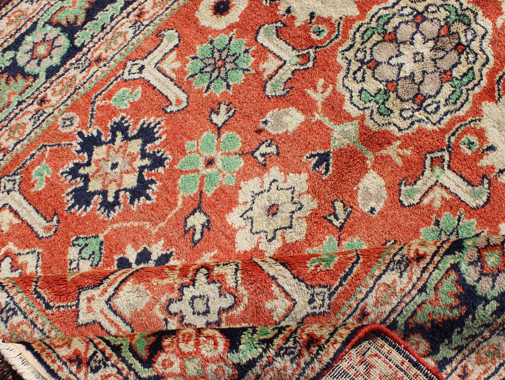 Vintage Caucasus Karabagh Rug with All-Over Geometric Floral Design For ...
