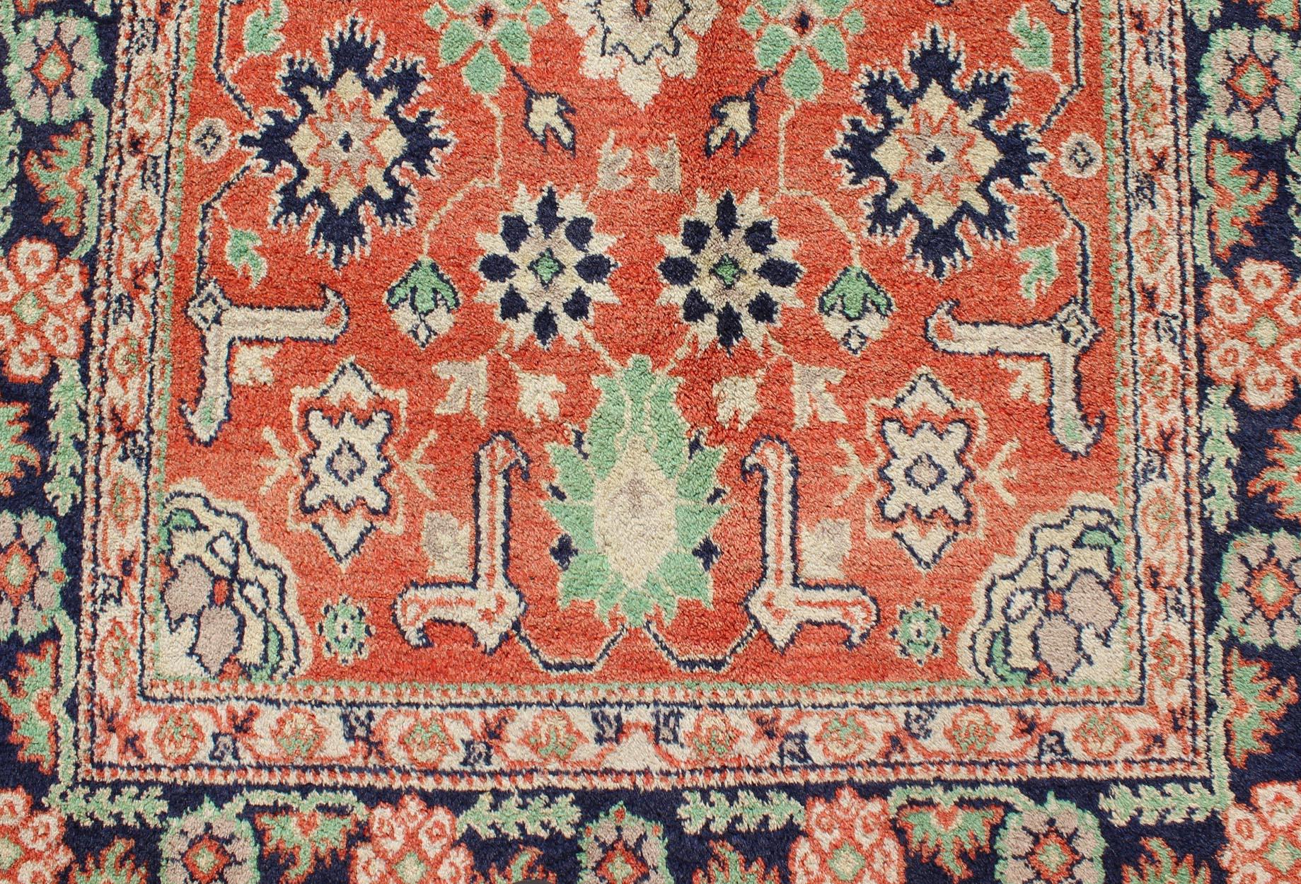 Vintage Caucasus Karabagh Rug with All-Over Geometric Floral Design For ...