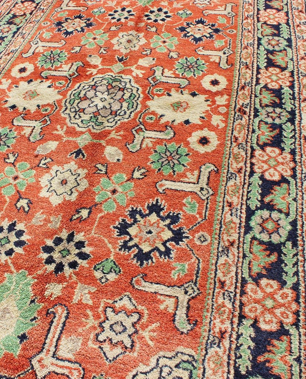 Vintage Caucasus Karabagh Rug with All-Over Geometric Floral Design For ...