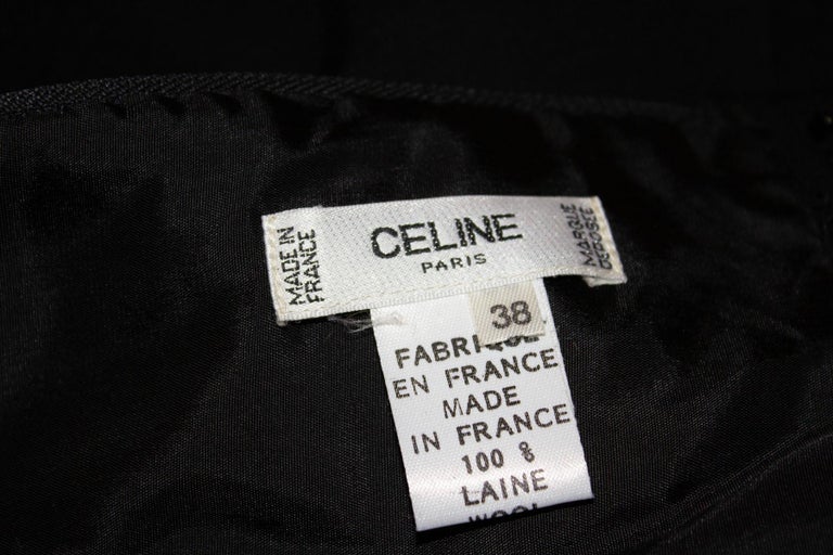 Vintage Celine Dinner / Cocktail Skirt Suit For Sale at 1stDibs