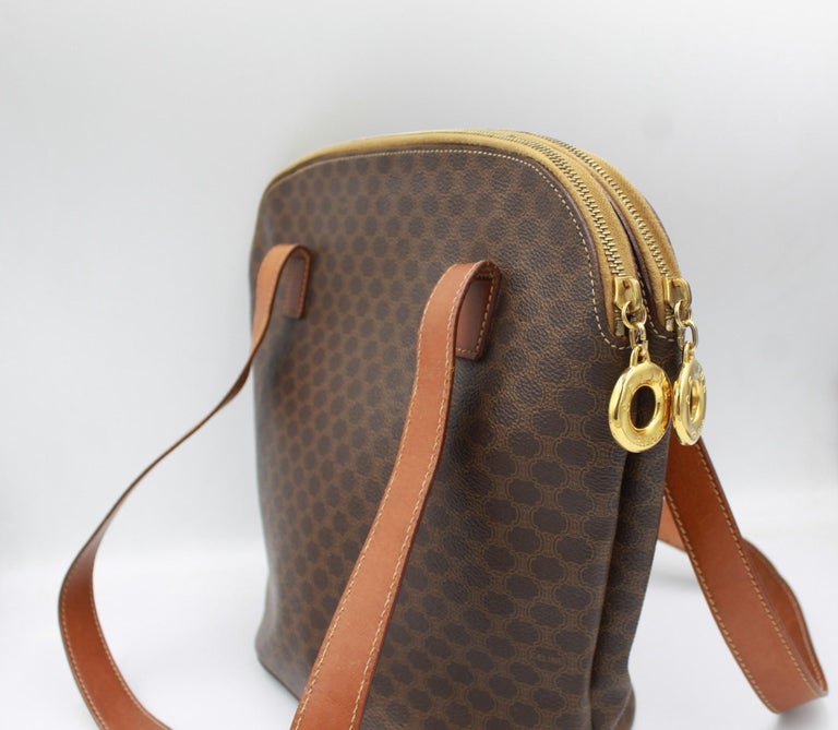 Vintage Celine handbag in Macadam canvas For Sale at 1stDibs