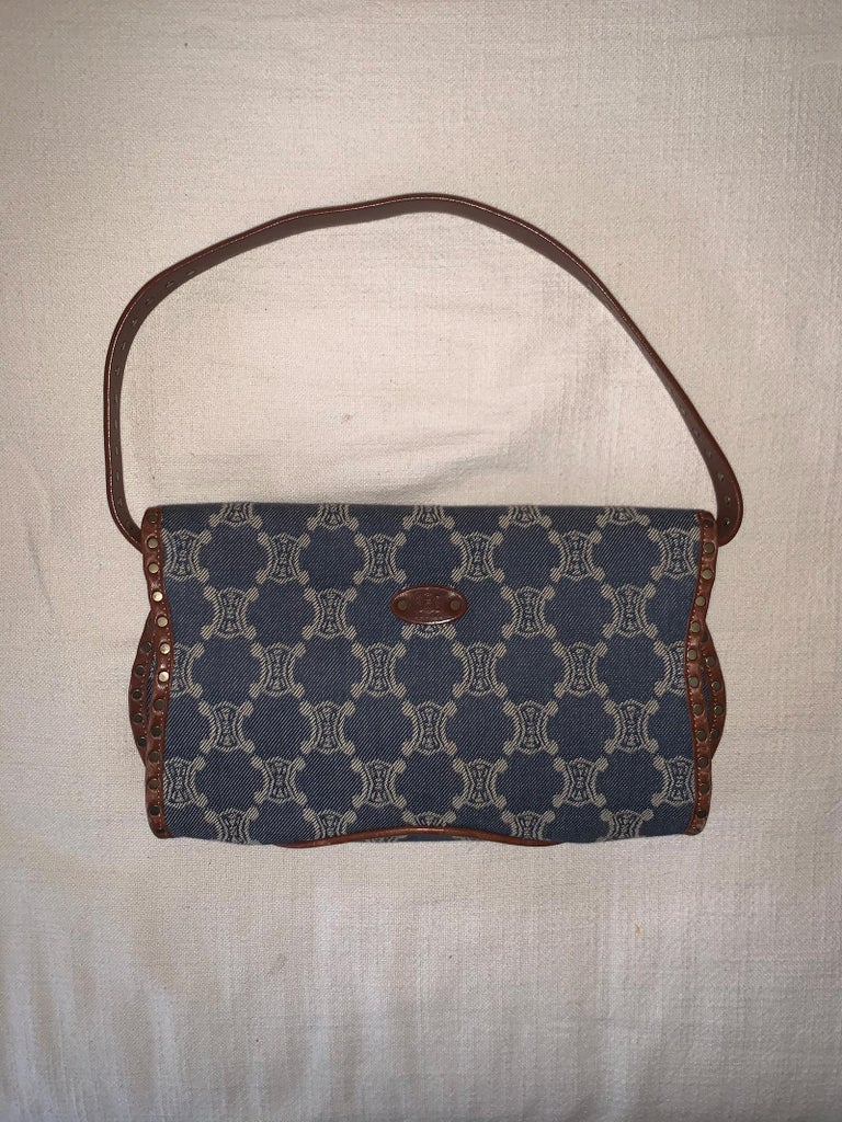 Vintage Celine Macadam at 1stDibs | celine vintage denim bag, celine ...