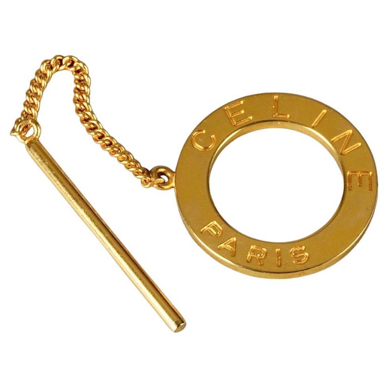 Vintage CELINE PARIS Logo Scarf Ring For Sale at 1stDibs