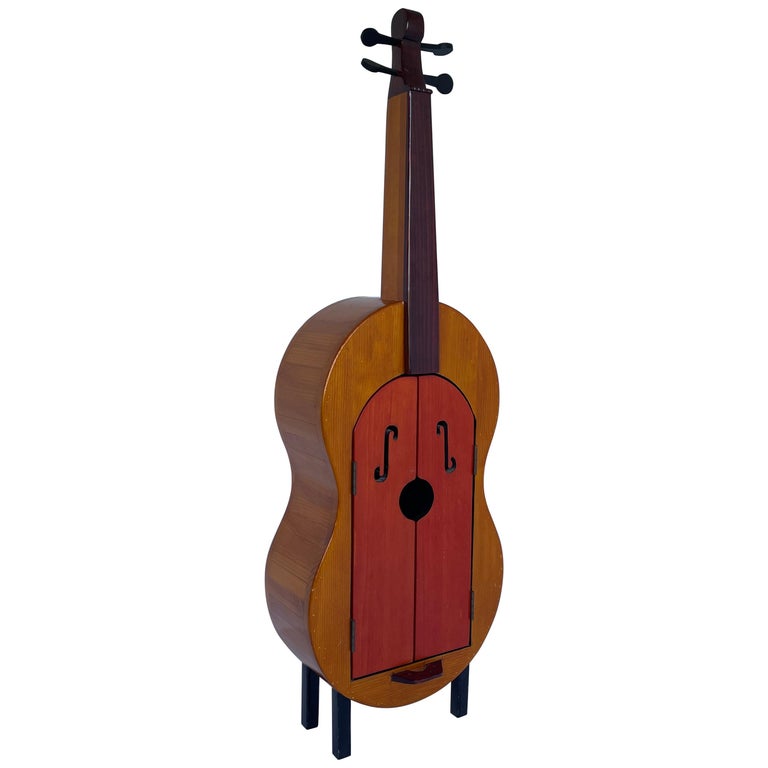 Vintage Cello Cabinet Dry Bar Shelf or Musical Prop at 1stDibs