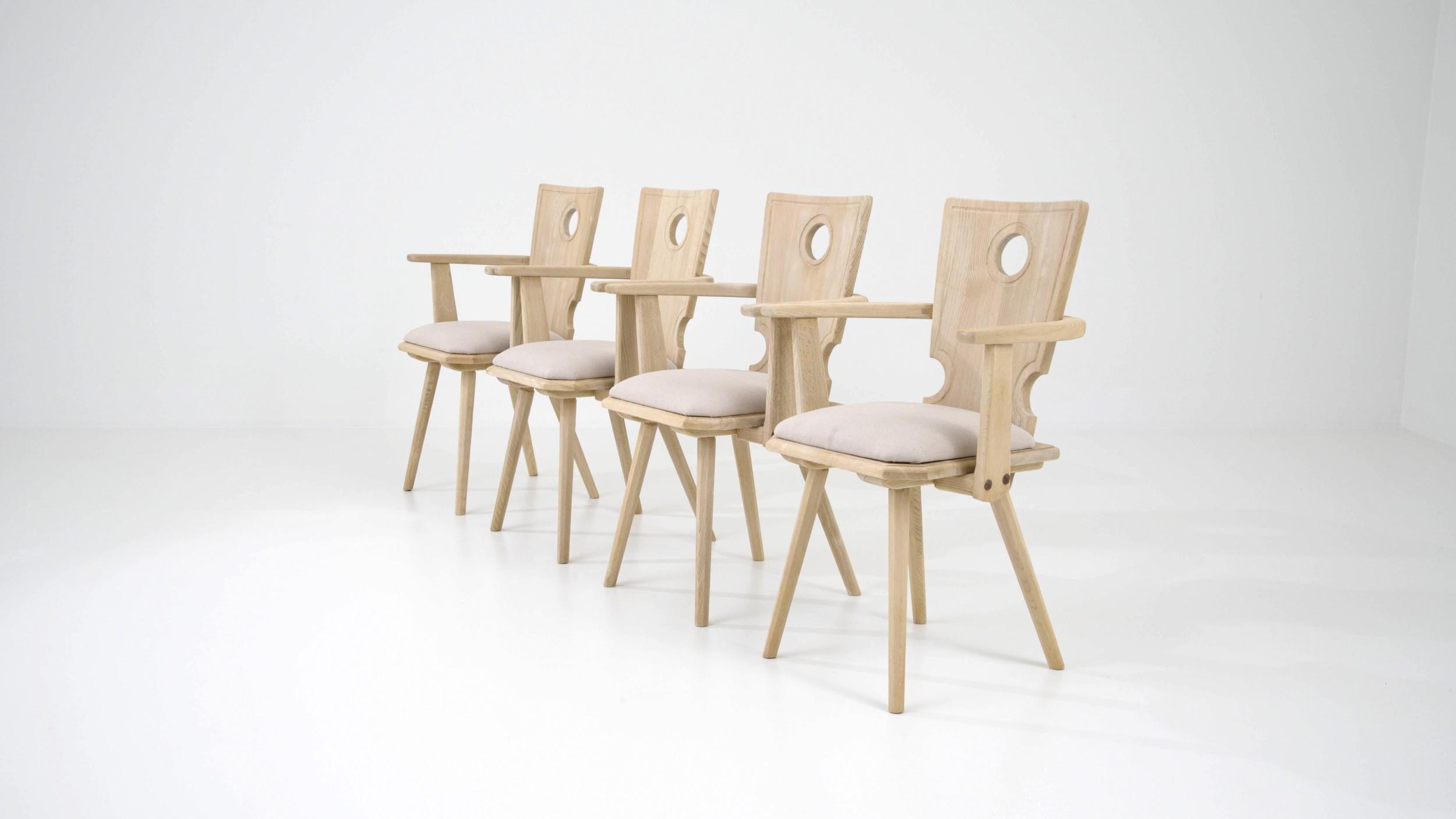 Vintage Central European Dining Chairs, Set of Four For Sale at 1stDibs