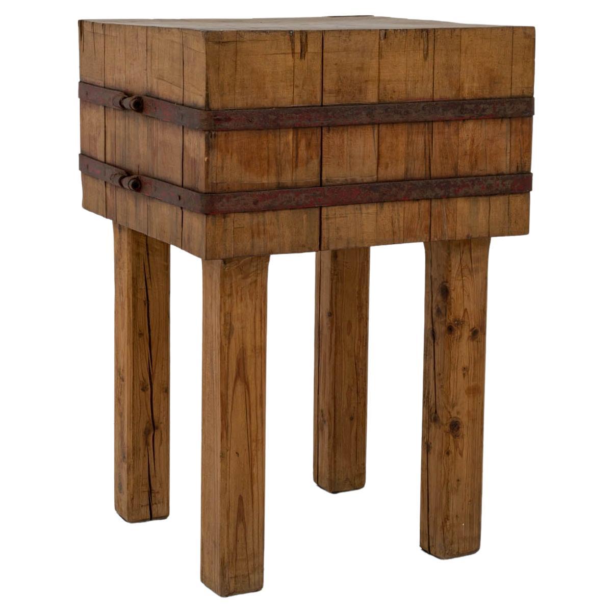 Vintage Central European Metal Work Table For Sale at 1stDibs