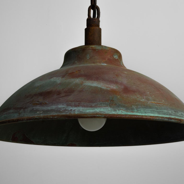 Vintage Central European Metal Industrial Lamp at 1stDibs