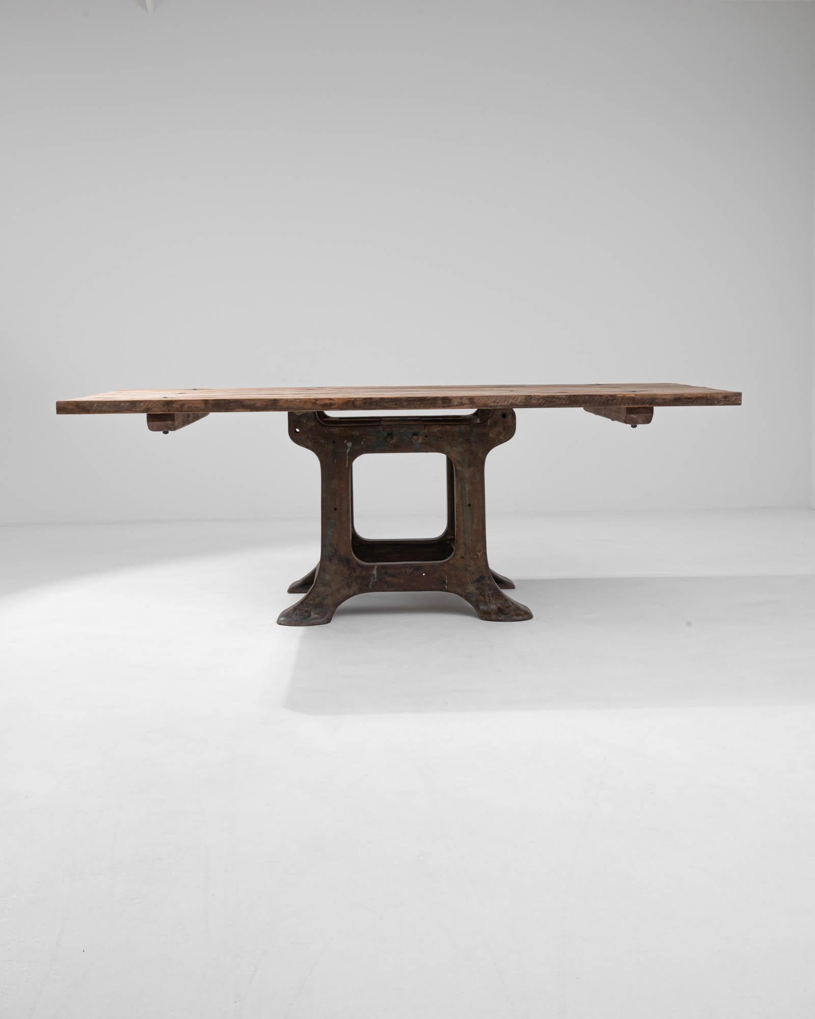 Vintage Central European Metal Work Table For Sale at 1stDibs