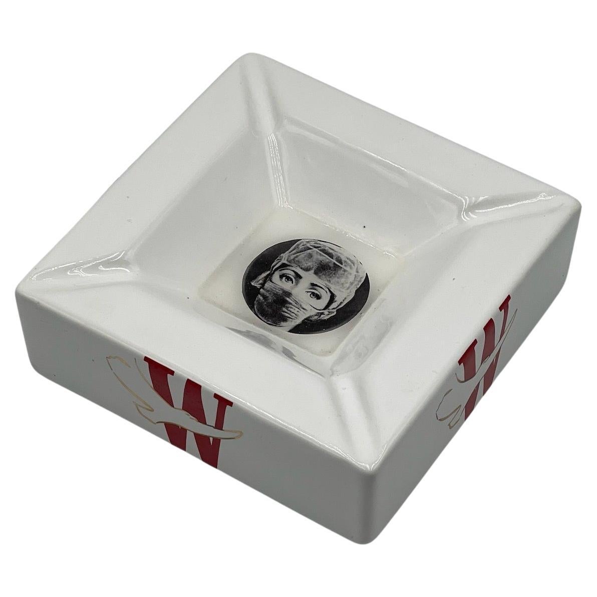 Vintage Ceramic Ashtray Model 268 by Fornasetti for Winston Brand, 1970s For Sale at 1stDibs