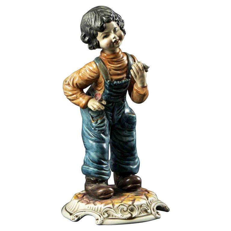 Vintage Ceramic Child Sculpture, Mid-20th Century For Sale at 1stDibs