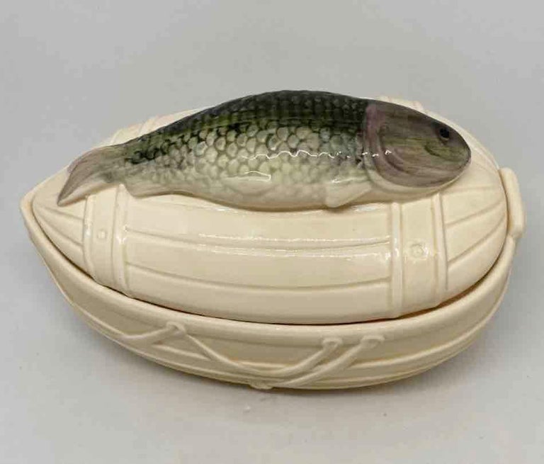 Vintage Ceramic Fish Tureen for Marinated Herring or Trout Dinnerware ...