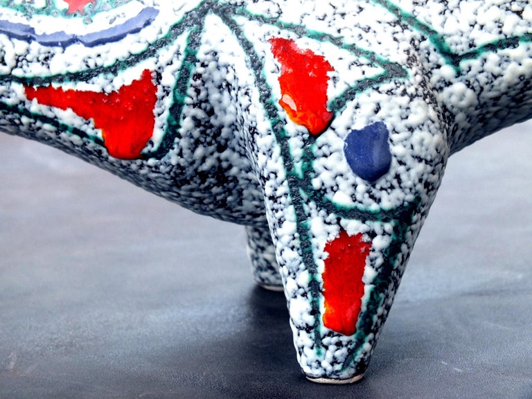 Vintage Ceramic Rhino Roberto Rigon Vicenza Italy, 1960 For Sale at 1stDibs