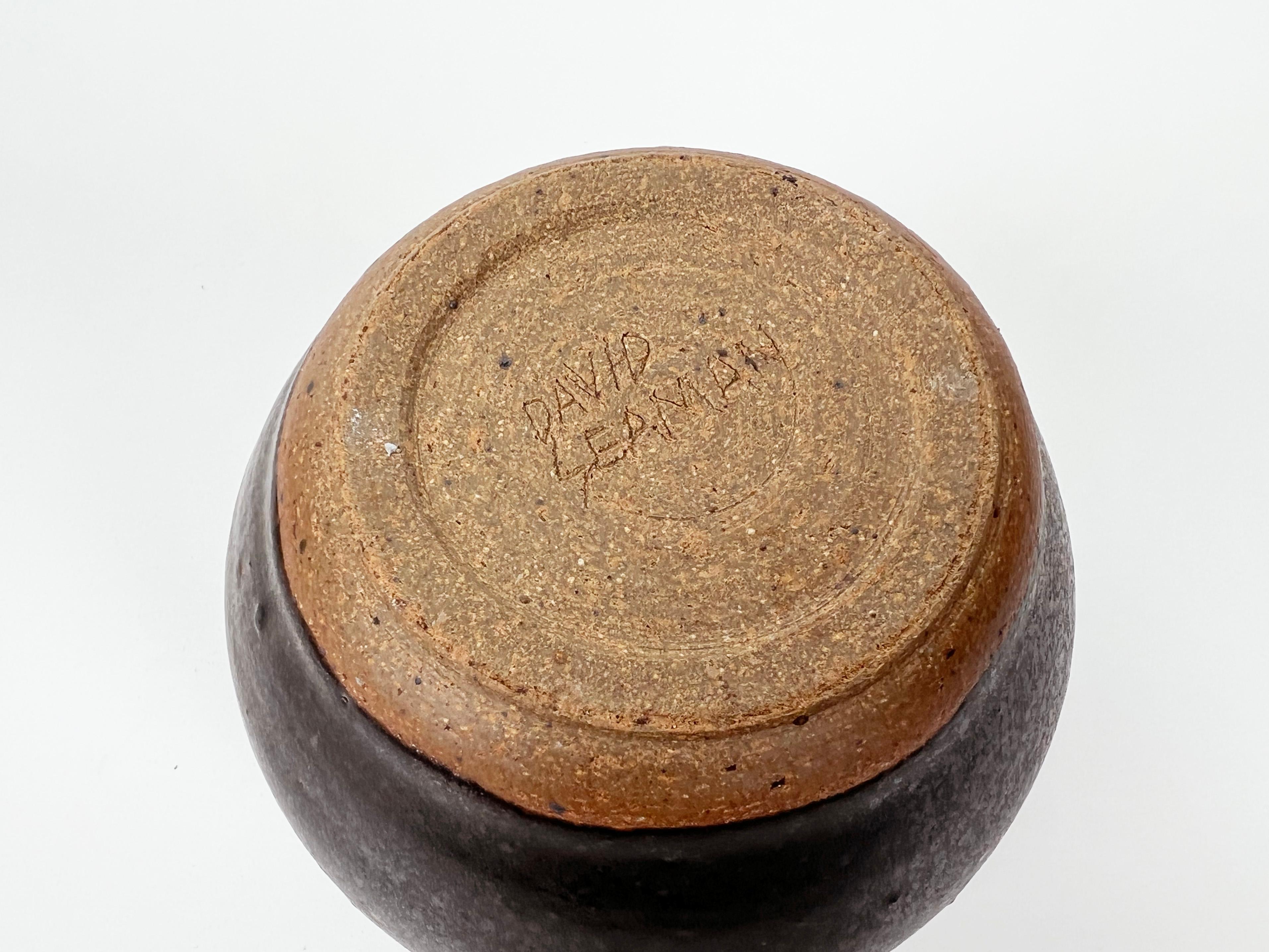 Vintage Ceramic Stoneware Vase by David Leaman For Sale at 1stDibs