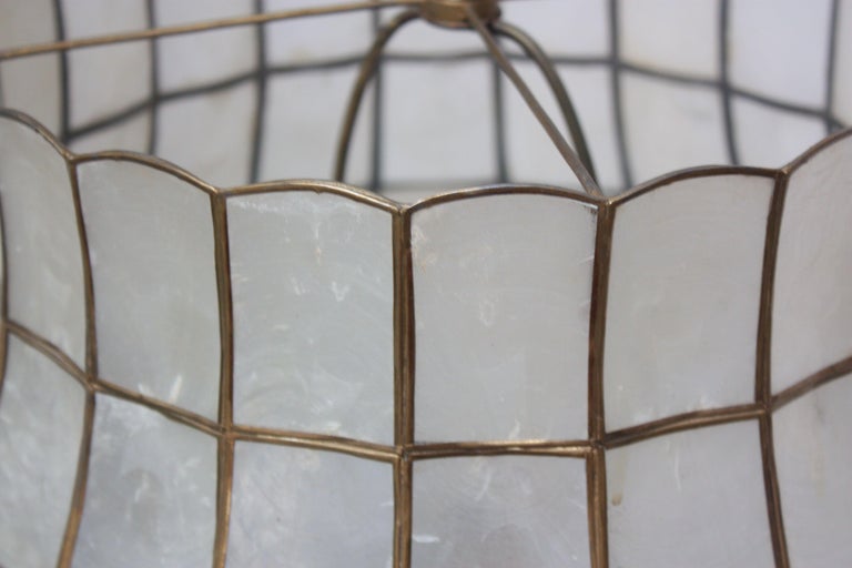 Vintage Ceramic Table Lamp with Capiz Shell Shade at 1stDibs | vintage ...