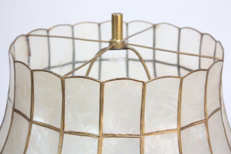 Vintage Ceramic Table Lamp with Capiz Shell Shade at 1stDibs | vintage ...