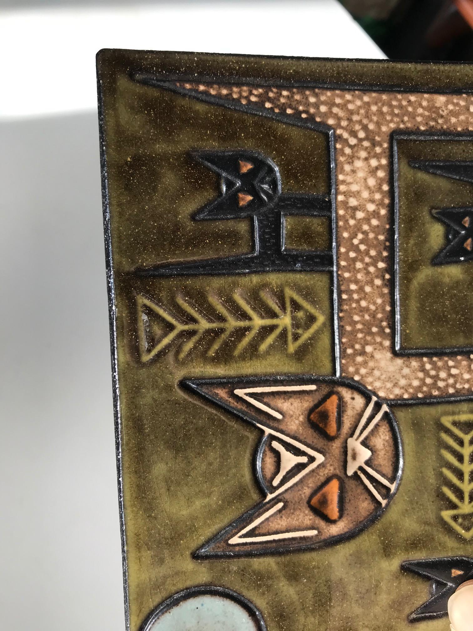 Vintage Ceramic Wall Plaque with Cats by Berg, Denmark, 1960s at ...