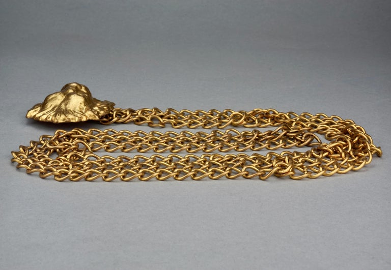 Vintage CERRUTI 1881 PARIS by Roger SCEMAMA Lion Head Multi Chain Belt ...