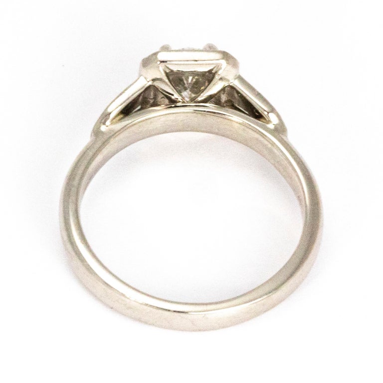 Vintage Certified F Color Phoenix Cut Diamond and Platinum Cluster Ring ...