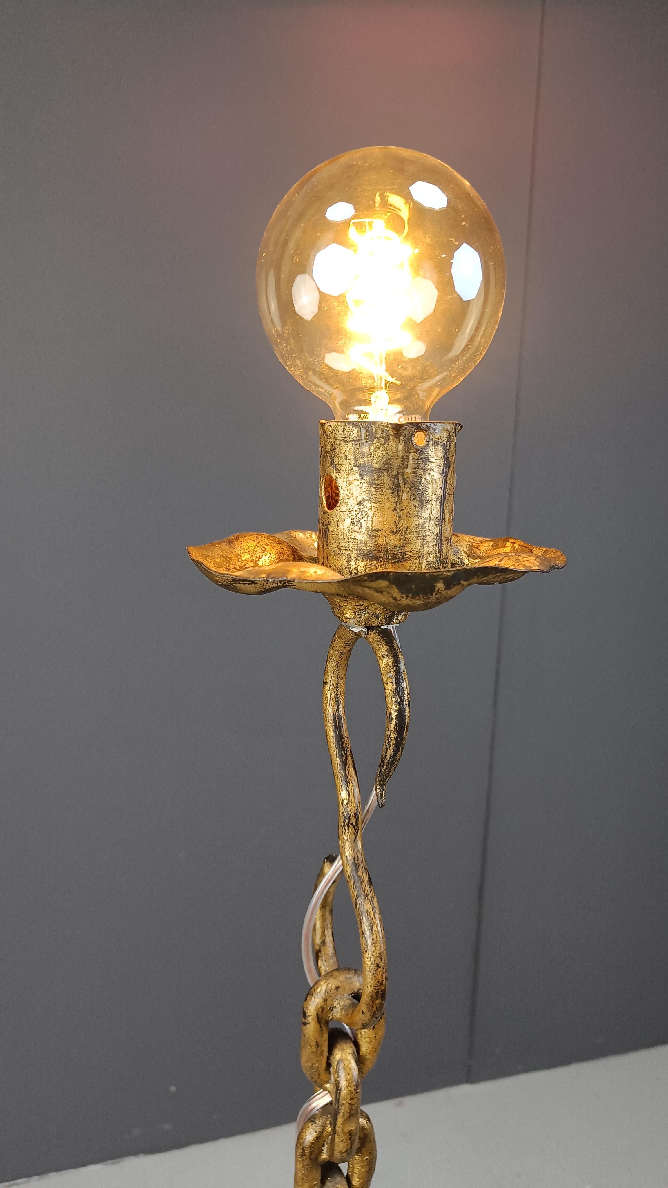 Vintage chain link floor lamp, 1960s For Sale at 1stDibs