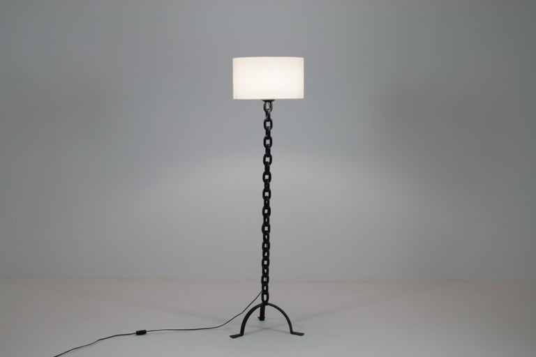 Vintage Chain Link Floor Lamp, France, 1960s For Sale at 1stDibs