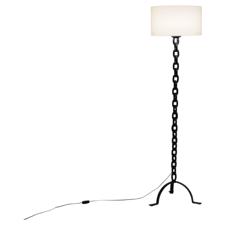 Vintage Chain Link Floor Lamp, France, 1960s For Sale at 1stDibs