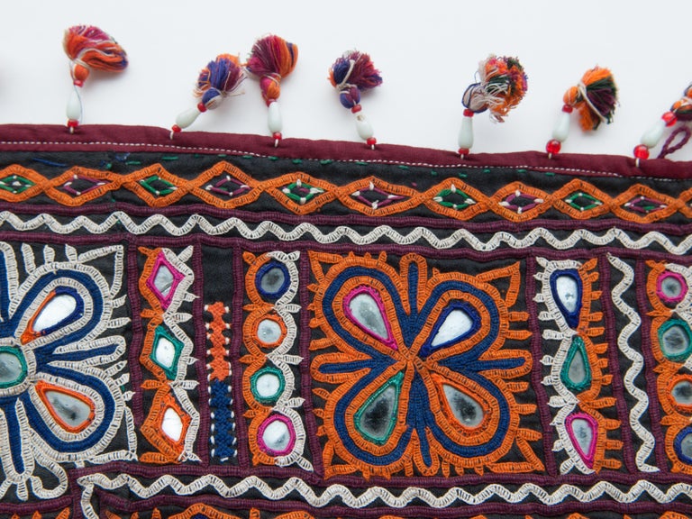 Vintage Chakla Embroidered Hanging, Rabari of Gujarat, India, Mid-20th ...