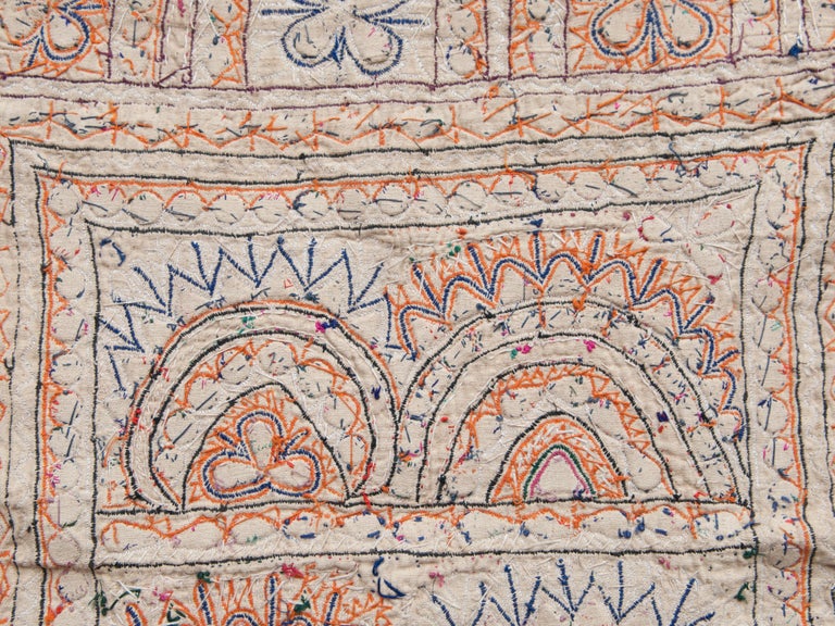 Vintage Chakla Embroidered Hanging, Rabari of Gujarat, India, Mid-20th ...