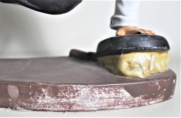 Vintage Whimsical Chalkware French or Italian Falling Chef Figurine or ...