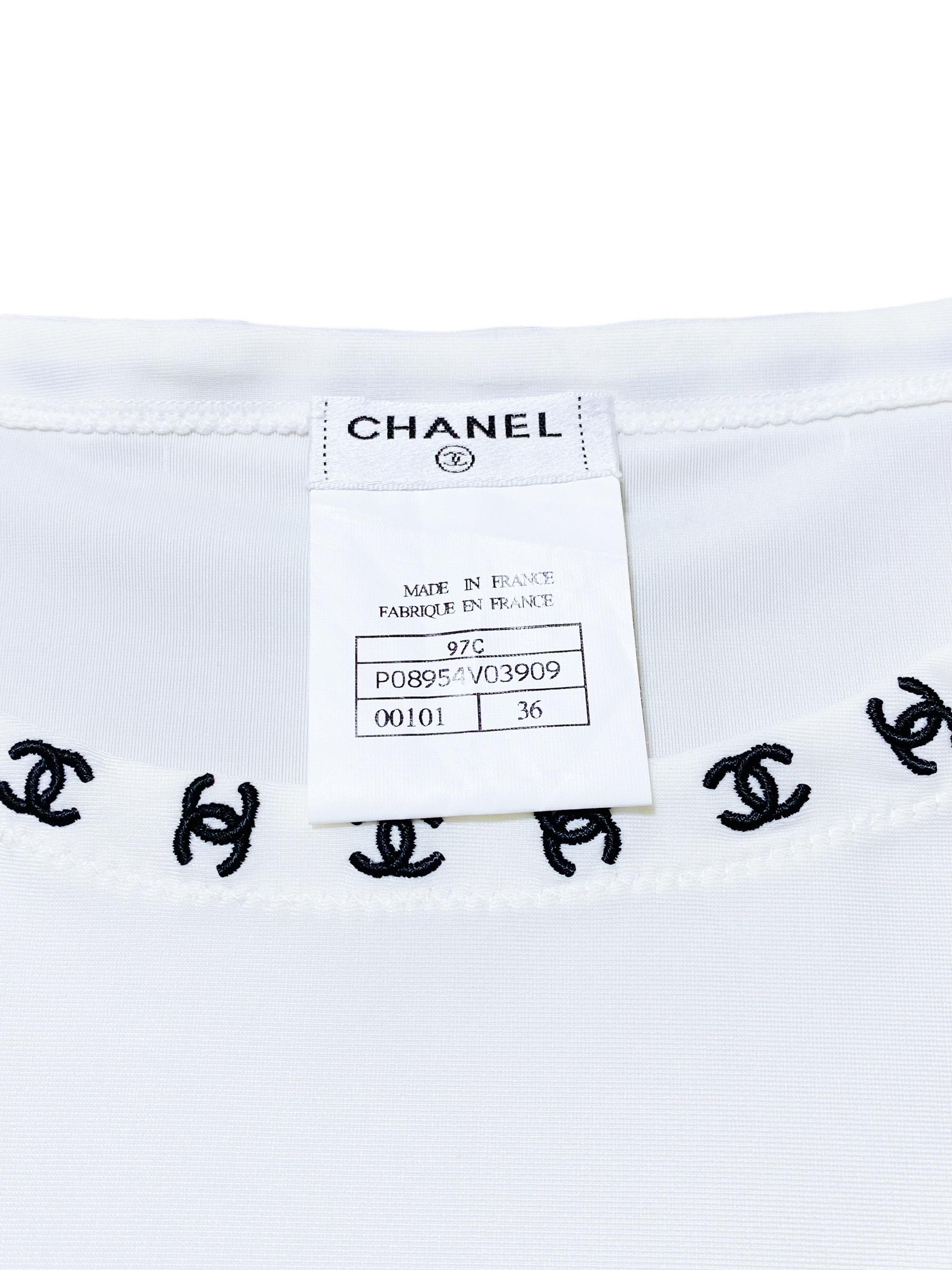 Vintage CHANEL 1997 - CC top For Sale at 1stDibs