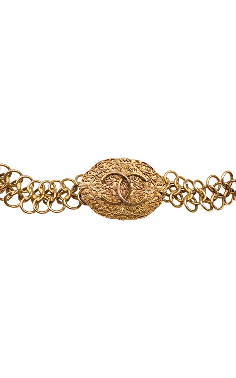Vintage Chanel Belt Chain with lace design at 1stDibs