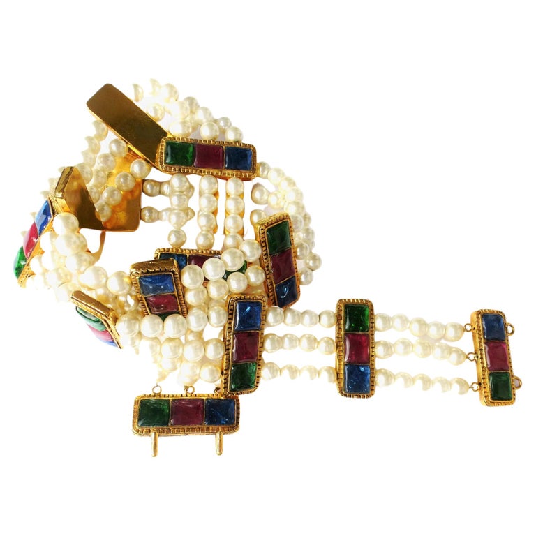 Vintage Chanel belt made by Robert Goossens and House of Gripoix 24 k ...