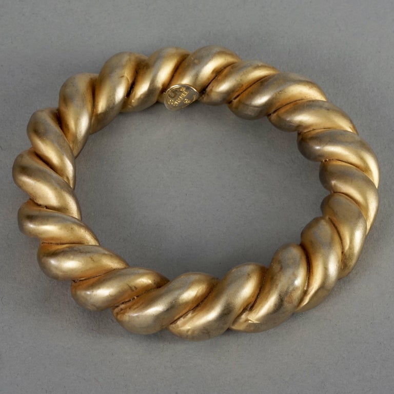 Vintage CHANEL by VICTOIRE de CASTELLANE Twisted Rope Bangle Bracelet ...