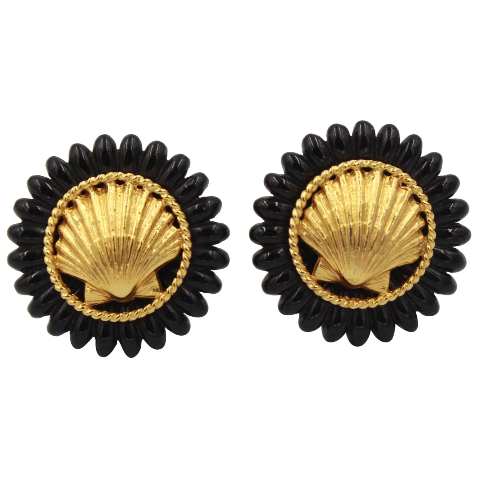 Chanel Shell Earrings - For Sale on 1stDibs