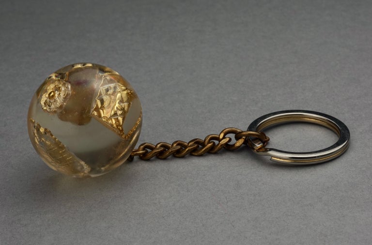 Vintage CHANEL Iconic Charm Lucite Ball Keychain at 1stDibs | vintage ...
