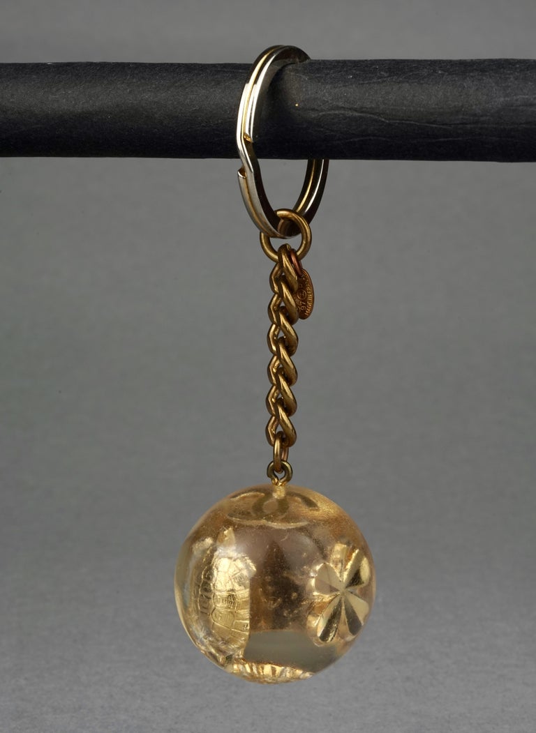 Vintage CHANEL Iconic Charm Lucite Ball Keychain at 1stDibs | vintage ...