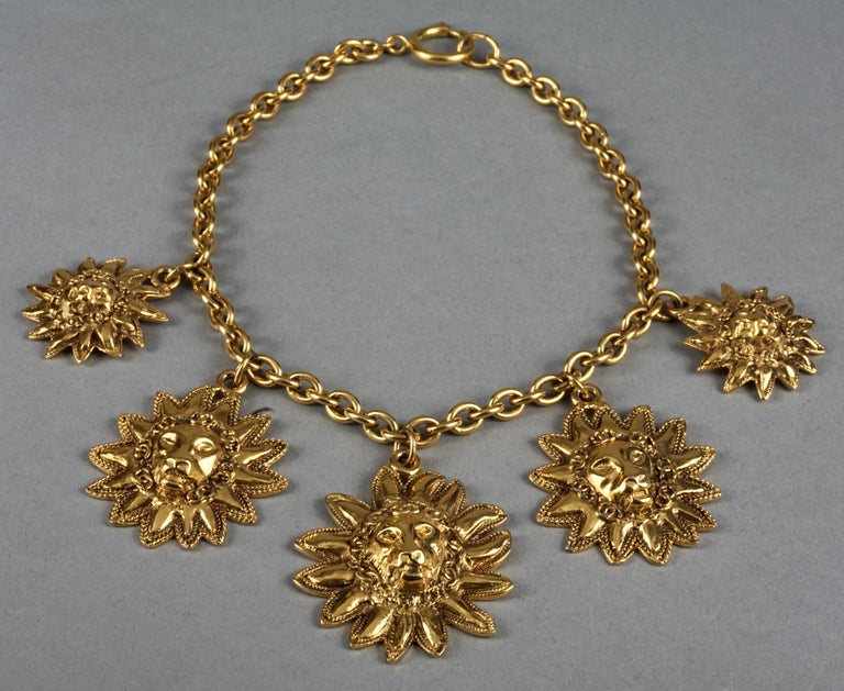 Vintage Chanel Lion Head Medallion Necklace For Sale at 1stDibs | lion ...