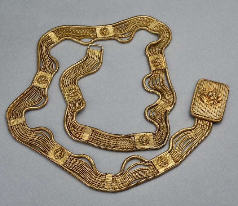 Vintage CHANEL Lion Head Multi Chain Belt For Sale at 1stDibs