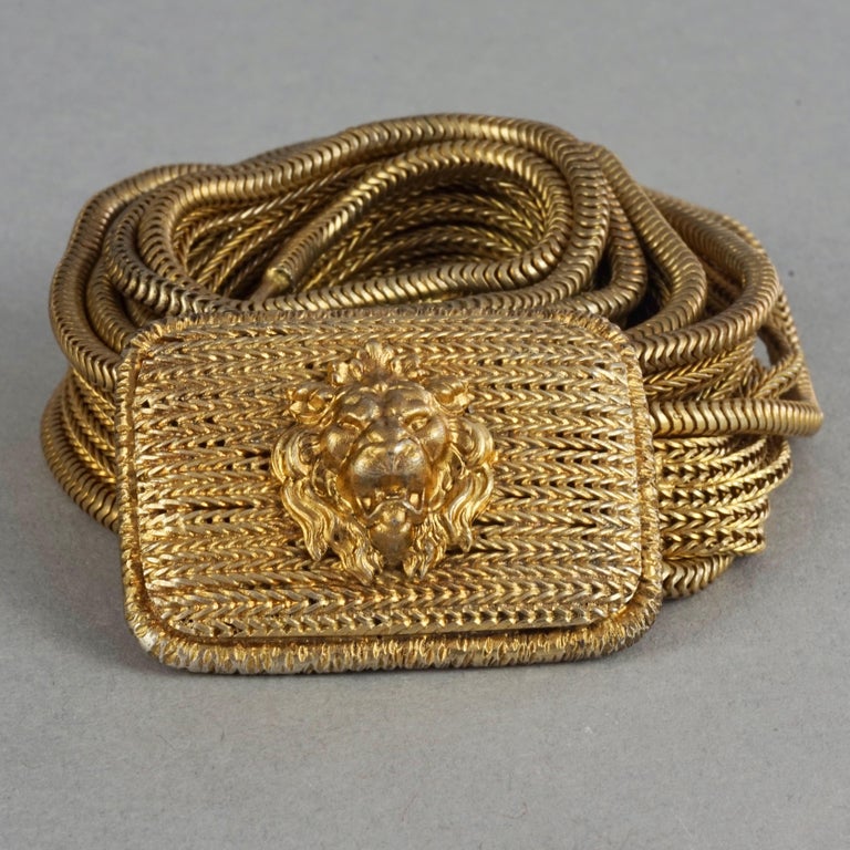 Vintage CHANEL Lion Head Multi Chain Belt For Sale at 1stDibs