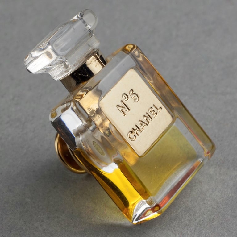 Vintage CHANEL No.5 Miniature Perfume Bottle Pin Brooch at 1stDibs