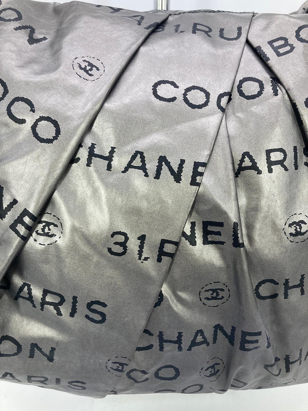 Vintage Chanel Silver Nylon Unlimited 31 Rue Cambon Shoulder Bag For ...