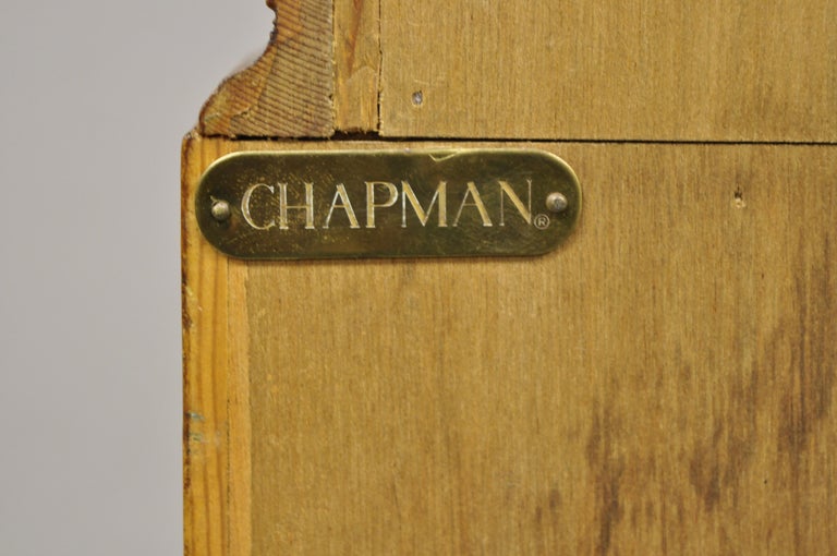 Vintage Chapman Longcase Grandfather Grandaughter Pine Wood Case Clock ...