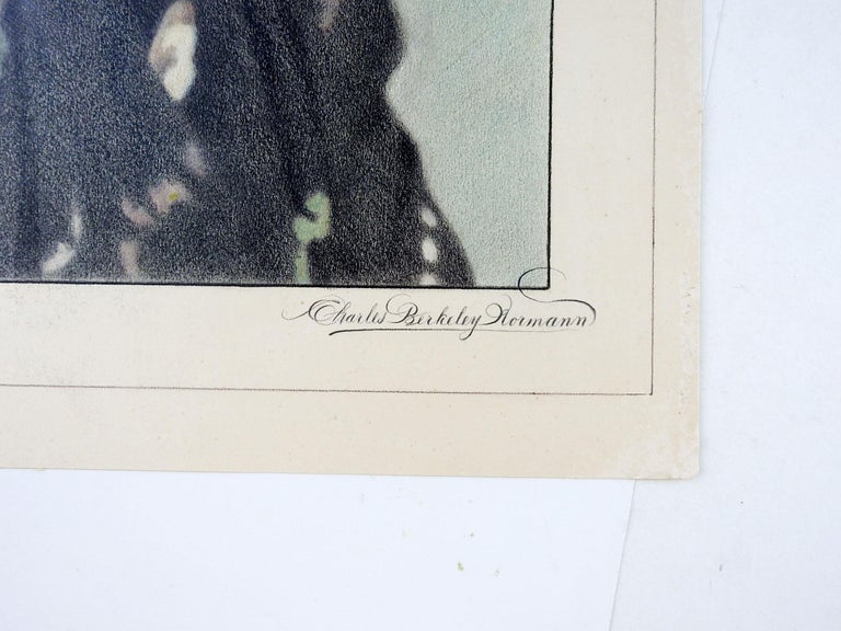 Vintage Charles Berkeley Normann Portrait of Geneva Flores Hart Drawing ...