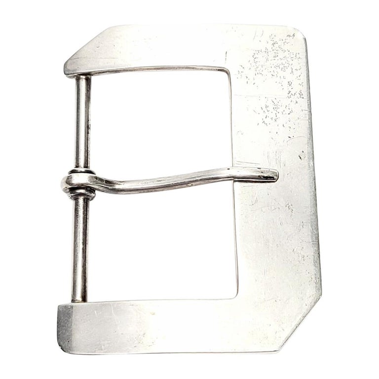 Vintage Charles Thomae Sterling Silver Belt Buckle at 1stDibs