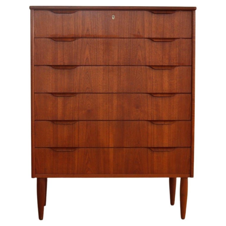 Vintage Chest of Drawers Cabinet Teak 60s Danish For Sale at 1stDibs